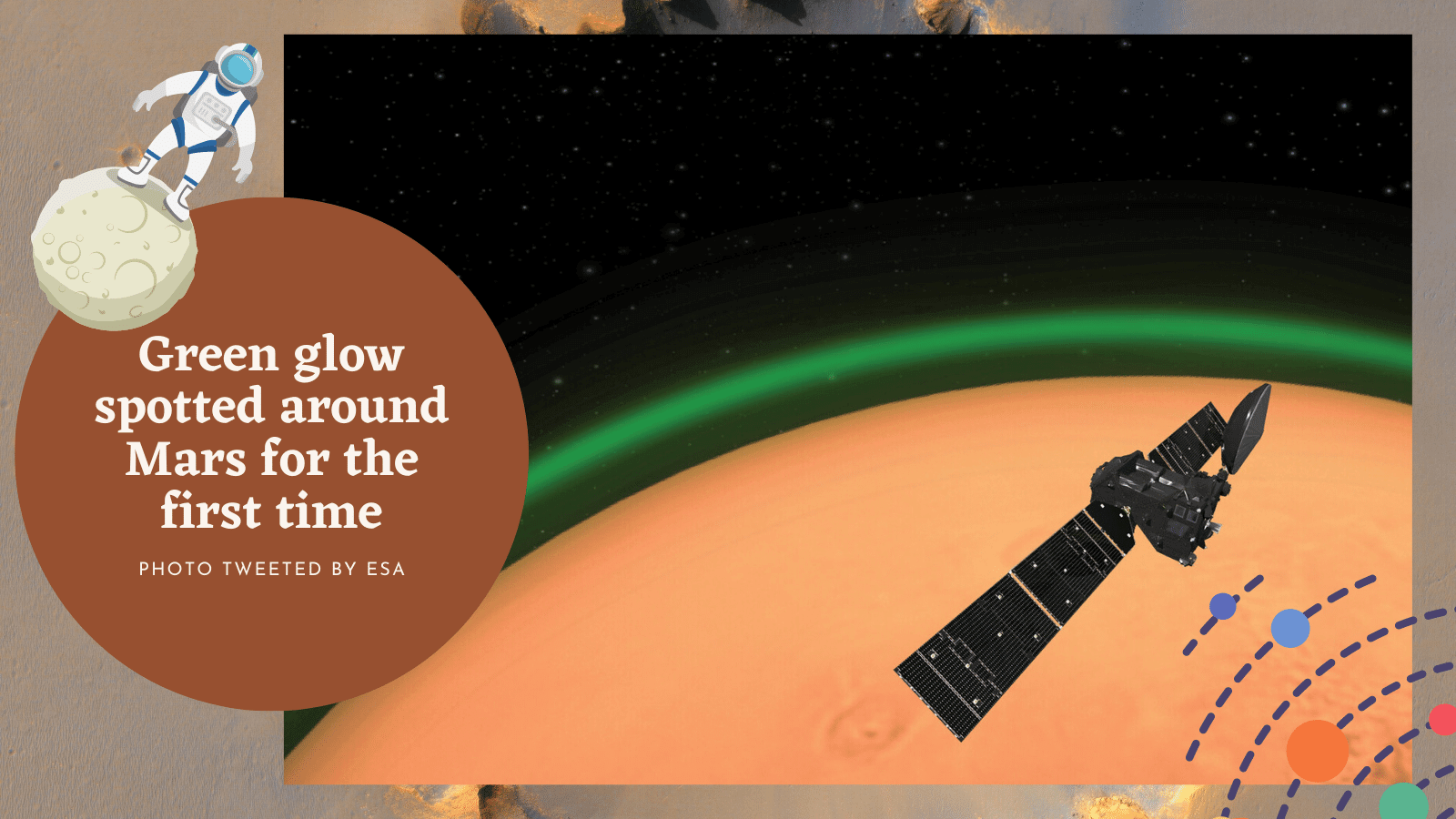 Green glow spotted around Mars for the first time - Edge Of Space